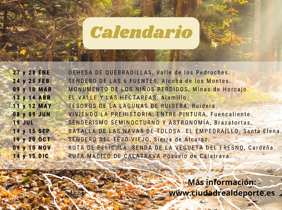 Presentado en Ciudad Real el calendario de rutas senderistas de 2024 ...